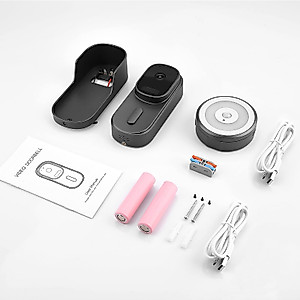 1080P WiFi Video Doorbell Camera,Work with Alexa, Google Home,Waterproof Camera with Motion Detection/Auto Light-up Chime/2-Way Audio/Night Vision Support 128G&Could Storage(Powered by Wired&Battery)