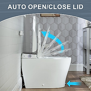 Casta Diva Smart Toilet with Tank and Bidet Built-in Quiet Powerful Auto Flushing Auto Open/Close 1.06GPF Toilets for Bathrooms with Low Water Pressure