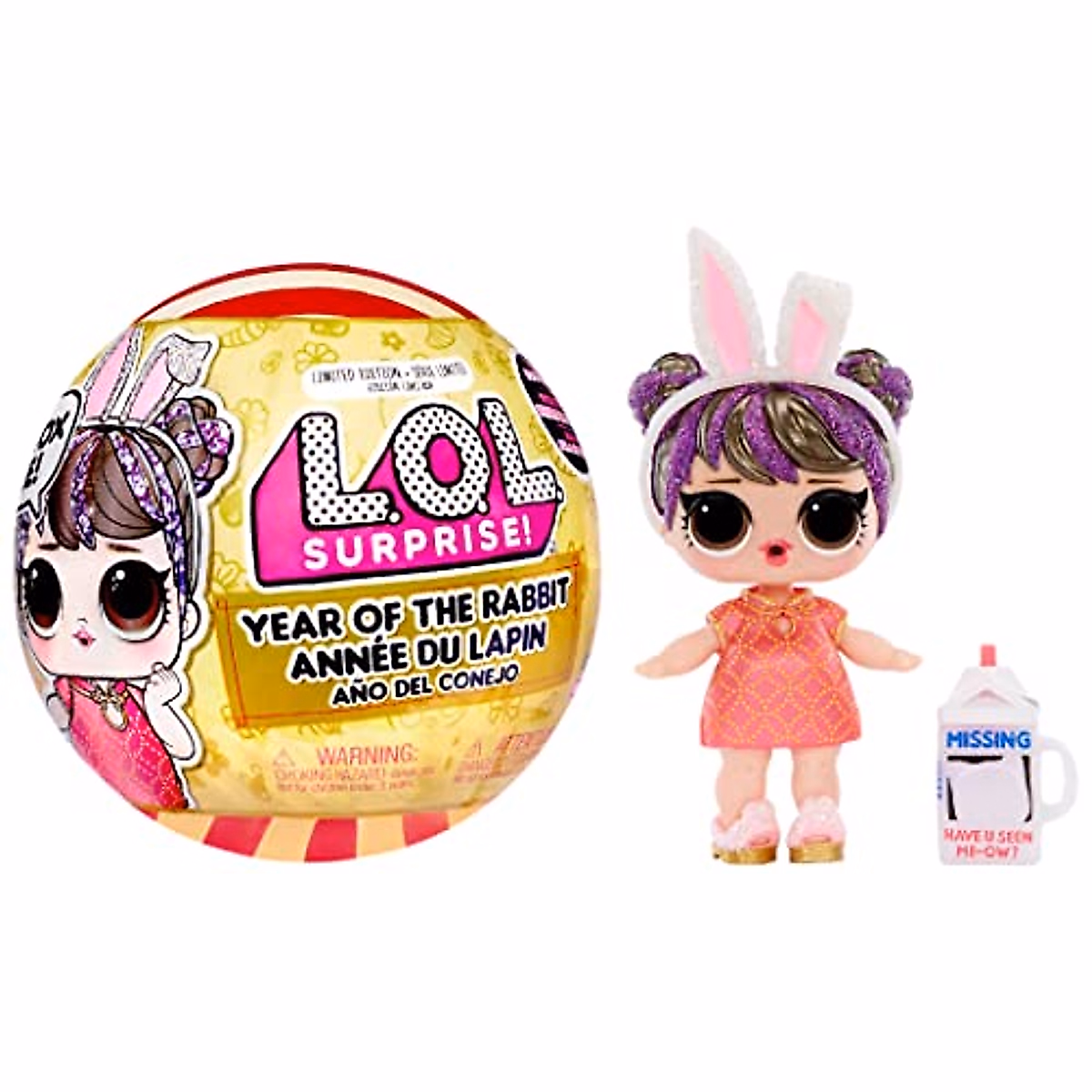 L.O.L. Surprise! Year of The Rabbit Doll Good Luck Sweetie- with Collectible Doll, 7 Surprises, Limited Edition Doll, Accessories, Pet, Lunar New Year Theme- Great Gift for Girls Age 4+