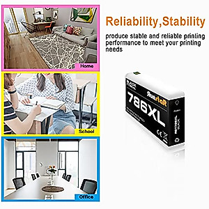 Run Star 1 Pack 786XL Black Remanufactured Ink Cartridge Replacement for Epson 786XL T786XL use for Epson Workforce Pro WF-4630 WF-5620 WF-5110 WF-4640 WF-5690 WF-5190 Printer (1 Black)