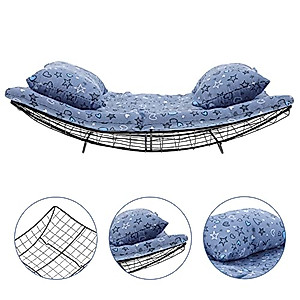 NUOBESTY Bearded Dragon Bed Reptile Hammock Cotton Lizard Cushion Pet Mat Hermit Crab Climbing Toys Tank Accessories for Habitats