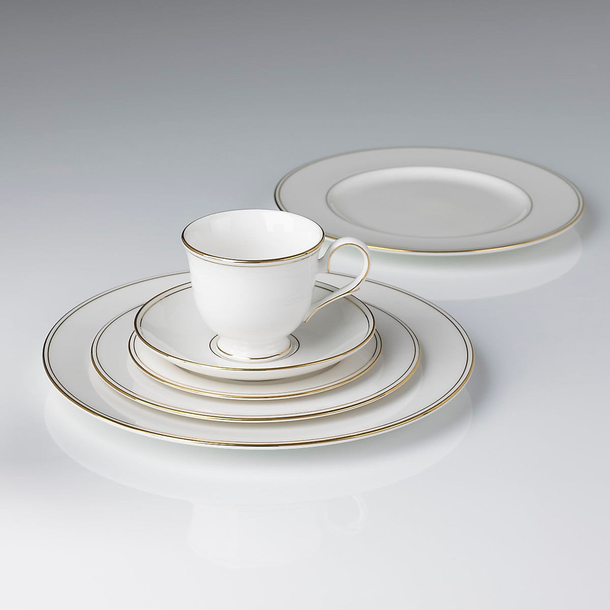 Lenox Federal Gold 5-Piece Place Setting, White