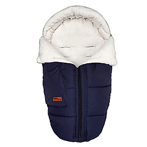 KZ Dotnz Universal Footmuff for Stroller with Adjustable Side Central and Botton zips, Stroller Footmuff with Soft Hood, Waterproof Warm Outdoor Baby Stroller Bunting Bag/Stroller Accessories