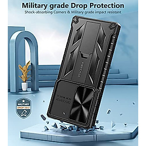 FNTCASE for Samsung Galaxy S23-Ultra Case: S22 Ultra Military Grade Shockproof Protection Mobile Case with Kickstand & Matte Textured Rugged TPU Shell | Drop Proof Protective Phone Cover