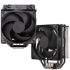 Cooler Master Hyper 212 Black CPU Air Cooler with Silencio Fan, Gun-Metal Fins, and Copper Heat Pipes - For AMD Ryzen and Intel LGA CPUs