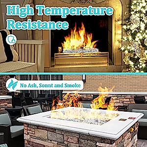 1.5 LB Glass Gravel Stone 3-6 mm Glitter Gravel Stone Luster Reflective Tempered Fire Glass Crushed Glass for Fire Pit Crafts Vase Fish Bowl Garden Decor (Transparent)