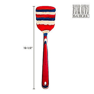 Baltique Old Glory Collection 12-1/2" Wooden Spatula, Kitchen Utensils Safe for Nonstick