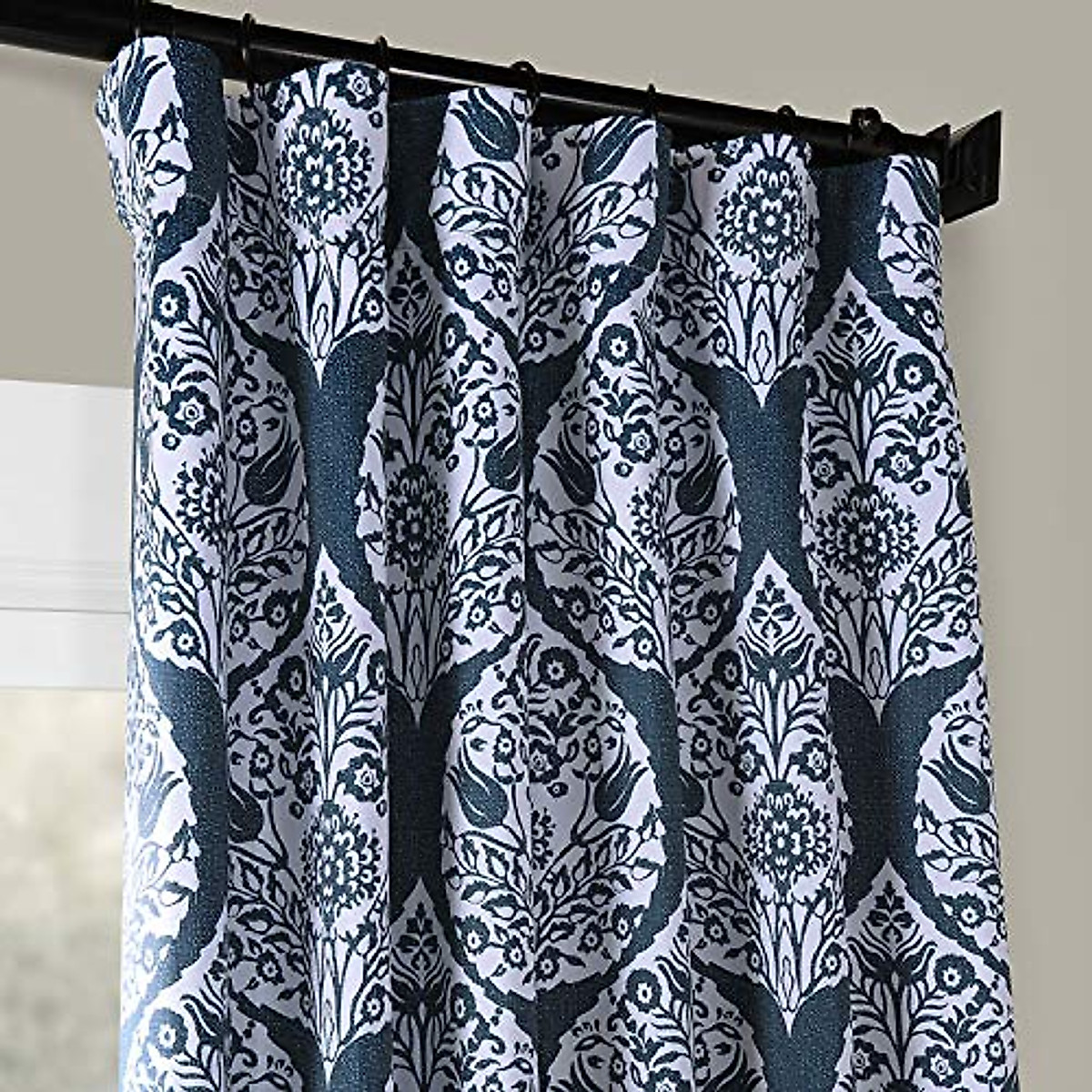 HPD Half Price Drapes Printed Room Darkening Curtains for Living Room & Bedroom 50 X 96, BOCH-KC108B-96 (1 Panel) Woodcut Green
