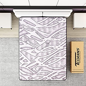Teoanns Queen Mattress, 10 Inch Memory Foam Mattress in a Box, Individually Wrapped Coils Pocket Springs Hybrid Mattress, Medium Firm for Supportive and Pressure Relief, 100-Night Trial