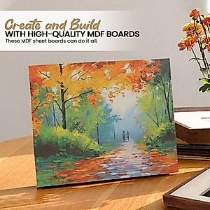 (8-Pack) CalPalmy 8” x 10” MDF Boards - 2mm Thick Boards for Carpentry, Interior Design, Hobby Crafts, and More - with Smooth, Unfinished Sides and Sanded Edges