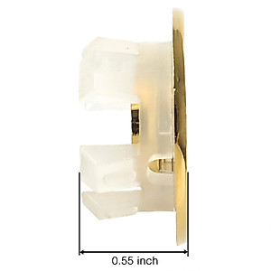 LQS Basin and Sink Trim Overflow Cover for Kitchen, Bathroom and Vanity Sink, Solid Brass Insert in Hole Round Caps, Colour Gold