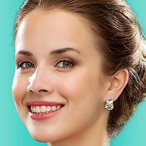 UNY Earring Cross Designer Inspired David Jewelry Antique Brand French Clip Twisted Cable Wire Gift (Cross)