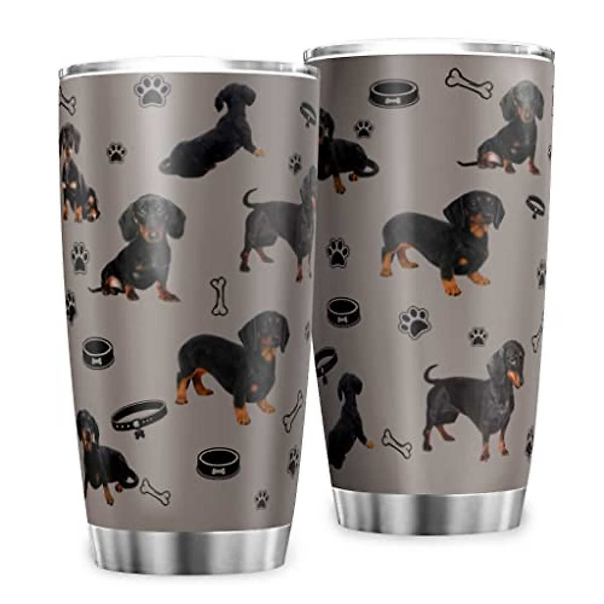 WmhrYpzhL Dachshund Travel Mug Dog Coffee Cup Stainless Steel Insulation Tumbler with Lid For Home Office School Outdoor Gifts Dachshund