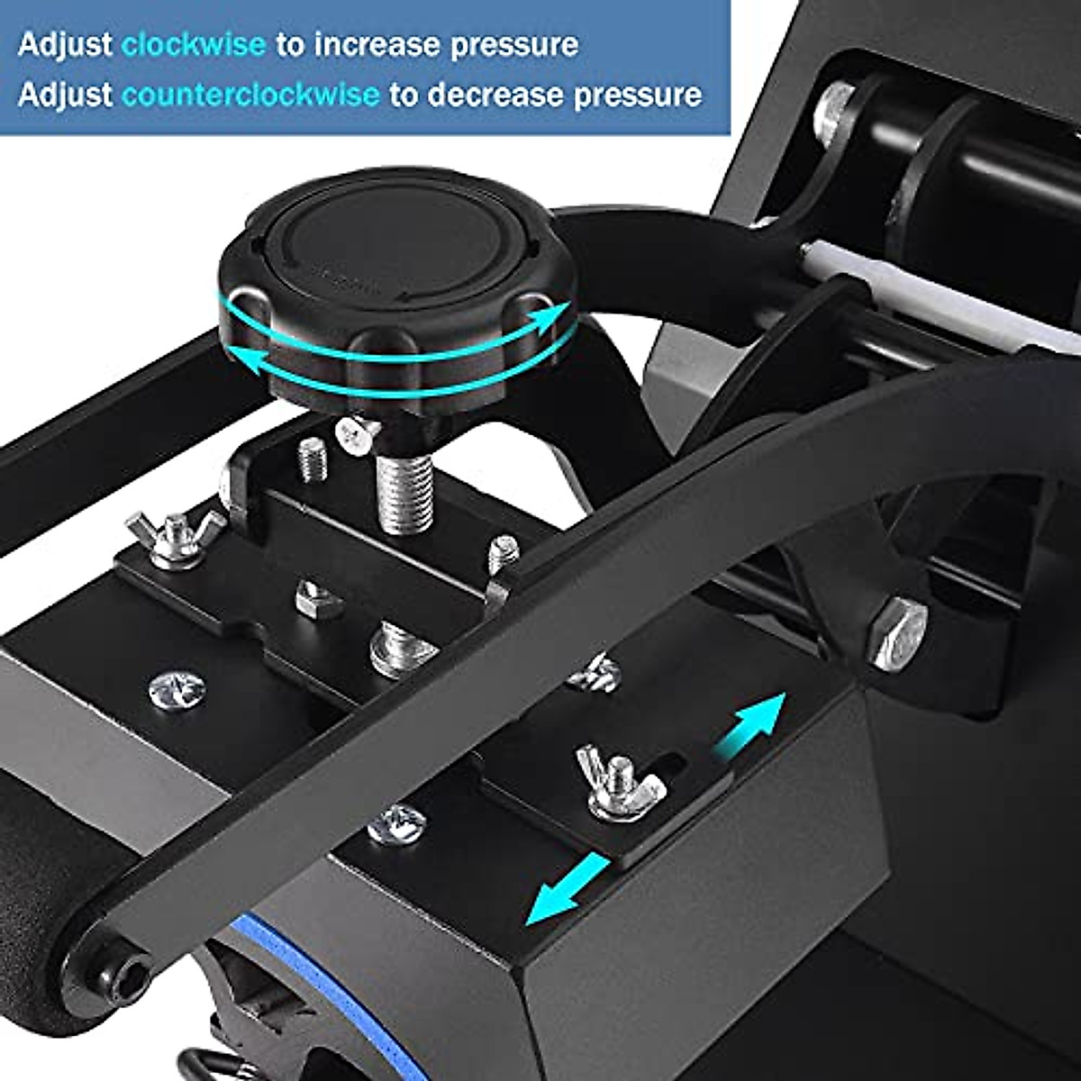 PNKKODW Hat Press Digital Baseball Cap Heat Press Machine 6x3.5 Inch Clamshell Design Curved Element Cap Sublimation Transfer Press with LCD Timer and Temperature Control, Rigid Steel Frame