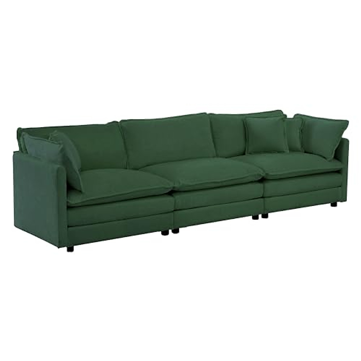 Free Combination Oversized Modular Sectional Sofa with Reversible Chaise,Chenille Upholstered L-Shaped 4-Seat Corner Couch w/Movable Ottoman,Comfy Leisure Cloud Boucle Sofá Sleeper Lounge Sofabed