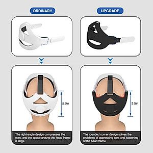 Eyglo Adjustable Head Strap for Oculus Quest 2 Elite Strap Replacement, Reduce Head Pressure and Enhanced Support, Comfortable Full Coverage(K6 Black)