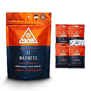 Ignik 24-Hour Compostable XL Body and Sleeping Bag Warmers with Resealable AirBarrier Pouch, 4 Pairs