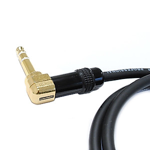 Audio2000's C26003 3 Ft 1/4" TRS Right Angle to 1/4" TRS Cable