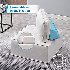 ZAFLY Modular Sectional Sofa, Convertible L Shaped U Shaped Couch Sofa, Living Room Furniture Sets Modern Armless Floor Sofa, Couch for Living Room Bedroom, 7PCS (Beige)