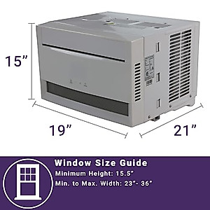 Freonic 10,000 BTU Window Air Conditioner and Dehumidifier, 115V Window AC Unit for Apartment, Living Room, and Medium Rooms up to 450 Sq. Ft., Air Conditioner Window Unit with Remote Control in White