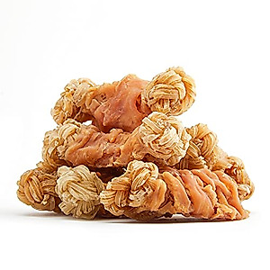 Jungle Calling Beef Tendons for Dogs, Chicken Wrapped Tendons Dog Chews Long Lasting Hip and Joint Supplement for Dogs with Glucosamine (Knotted Bone)