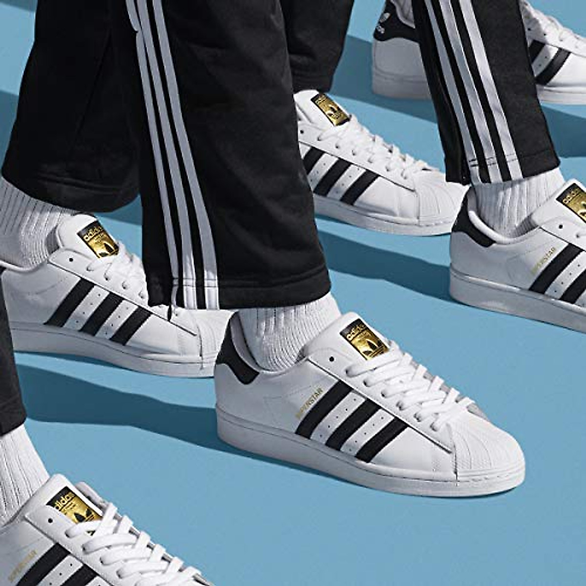 adidas Originals Men's Superstar Sneaker, White/Black/White, 9