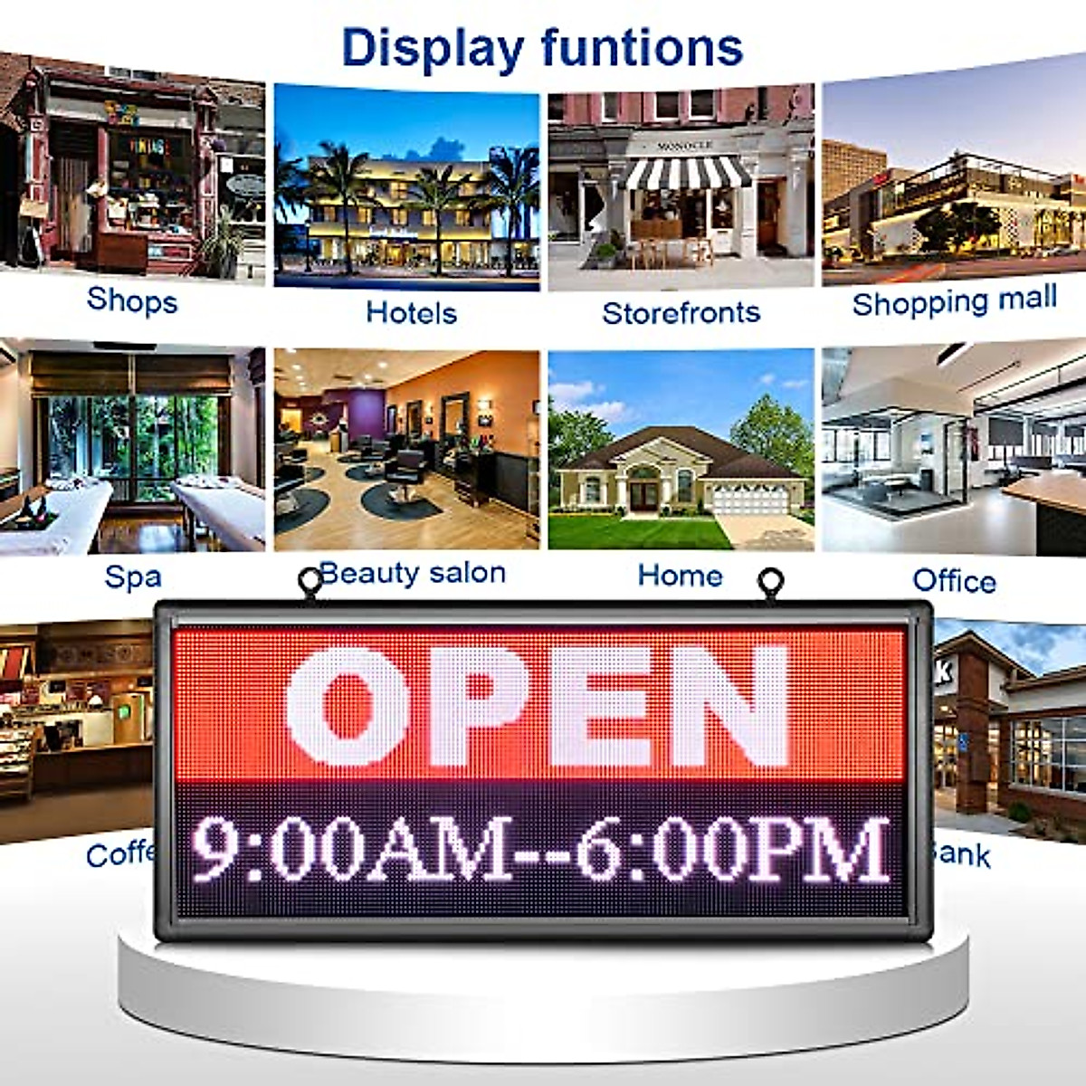 Color Trade P6 Outdoor LED Sign - Full Color, High-Res 40x18 Inches