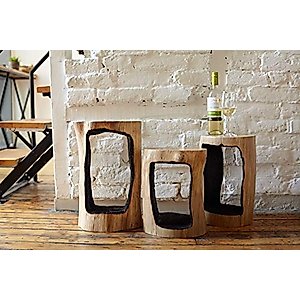 Book Shelfs, Set Of Three Coffee Tables, Wooden End Tables, Book Stand, Rustic Dorm Decor