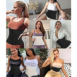 Andalinge Waist Trainer for Women Lower Belly Fat Waist Cincher for Women Tummy Control Girdle Hourglass Body Shaper Upgraded Waist Cincher Shapewear with Steel Bones Extender