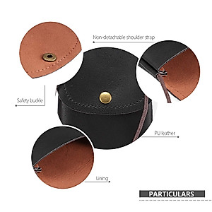 TECHCIRCLE Cell Phone Neck Pouch PU Leather Carrying Bag with Credit Card Holder Adjustable Strap, Small Travel Purse for iPhone 11 XR XS Max SE 8 7 6 Plus, Galaxy S10 S7 Edge A10 J7, Moto G6 (Black)