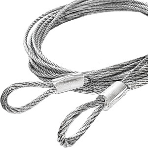 Blesseras Pair of 2" Garage Door Eletrophorsis Coated Torsion Springs Set (0.250 x 2" x 28") Includes 8.5 ft. Garage Door Cable, Pair of Non-Slip Winding Bars, Glove