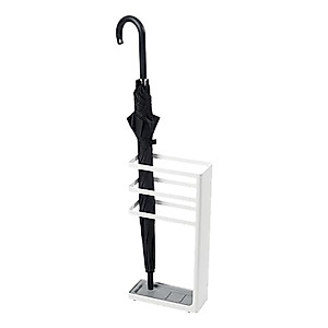 YAMAZAKI Home Freestanding Holder Canes/Walking Sticks | Steel | Umbrella Stand, One Size, White
