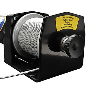 Superwinch 1120210 LT2000 12V DC Electric Winch 2,000lb/907kg Single Line Pull with Roller Fairlead, 5/16in. x 50ft. Steel Wire Rope, Corded Handheld Remote, Handlebar Rocker Switch