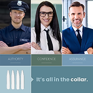 20 Metal Collar Stays For Men's Dress Shirts - Pick Between 2", 2.2", 2.5", 2.7", 3" - Perfect Length for a Custom Fit and Sharp Look