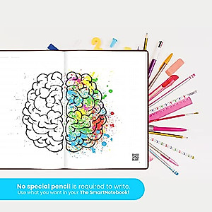 THESMARTNOTEBOOK Letter Dotted Luxury Hard Cover | 190 Pages | 100g | Eco-Friendly Smart Note-Taking | Free App for Digital Note-Taking and Organization | Brown