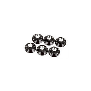Fender Pure Vintage Skirted Amp Knobs, Black (Pack of 6)