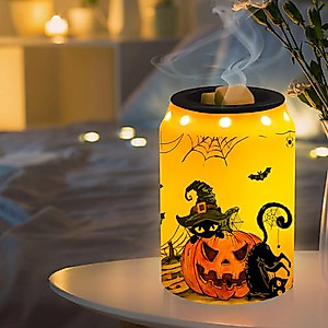 Bonsai Tree Halloween Wax Melt Warmer-Halloween Decor Black Cat Ceramic Wax Melt Warmer for Oil Candle-Farmhouse for Living Room Kitchen Bathroom Home