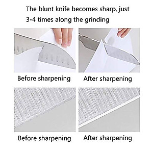 MS.CLEO 2 Pack Cup sharpener - Knife Sharpener, Kitchen Knife Sharpener with Suction Cup, Sharpens Dull Knives Quickly (Red + Green)