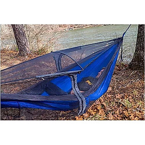 ENO Guardian DX Bug Net - Protective Deluxe Hammock Netting - for Camping, Hiking, Backpacking, Travel, a Festival, or The Beach - Charcoal