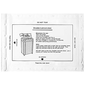 20 Pack Paper Shredder Lubricant Sheets Paper Shredder Oil Sheets Shredder Cleaning Sheets, 8.46x6in