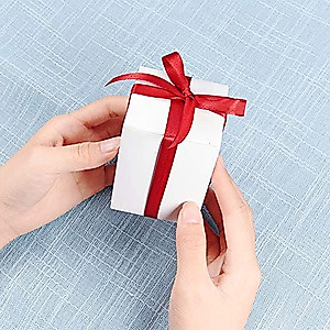 BENECREAT 60PCS Gift Boxes White Paper Boxes Party Favor Boxes 2.5x2.5x3 with Lids for Wedding Party Favors, Festival Gift Wrapping