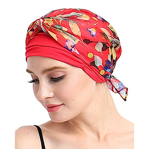 Knits Fitted Turban Hat for Cancer Women DIY Easy Tie Chemo Bandana