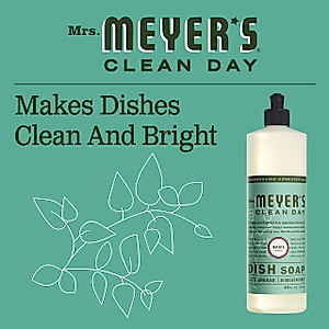 Mrs. Meyer's Liquid Dish Soap, Biodegradable Formula, Basil, 16 fl. oz - Pack of 3