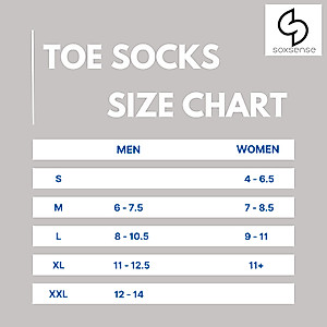 ss soxsense Toe Socks for Men and Women Athletic Running Five Finger Socks with Premium Cotton LightWeight (Size 6-14) (US, Alpha, Large, Regular, Regular, Black)