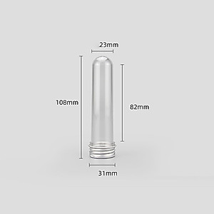 ccHuDE 5 Pcs Clear Plastic Test Tubes Transparent Test Bottles Party Favor Candy Tubes Bath Salt Vials Seed Beads Storage Tubes with Caps for Small Items 30ml