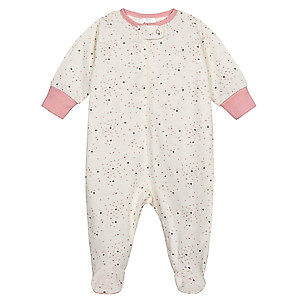 Onesies Brand Baby Girls' 4-Pack Sleep 'N Play Footies Multi Pack, Bunny Pink, 0-3 Months