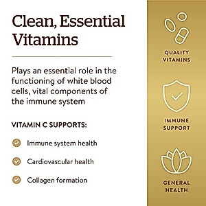 Solgar Vitamin C 500 mg, 100 Vegetable Capsules - Antioxidant & Immune Support - Overall Health - Supports Healthy Skin & Joints - Non GMO, Vegan, Gluten Free, Kosher - 100 Servings