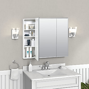 Zenith M36, Beveled Tri-View Medicine Cabinet, Frameless