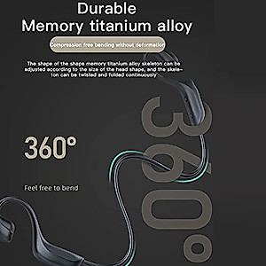 Niaviben Sports Earphone Bone Conduction Headphones Bluetooth Ear Hook Waterproof Wireless Not in The Ear Headset