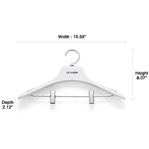 LG Styler Clothes Shirts Suit Hanger Holder with Non-Slip Pad, Stainless Steel Clips and Hooks